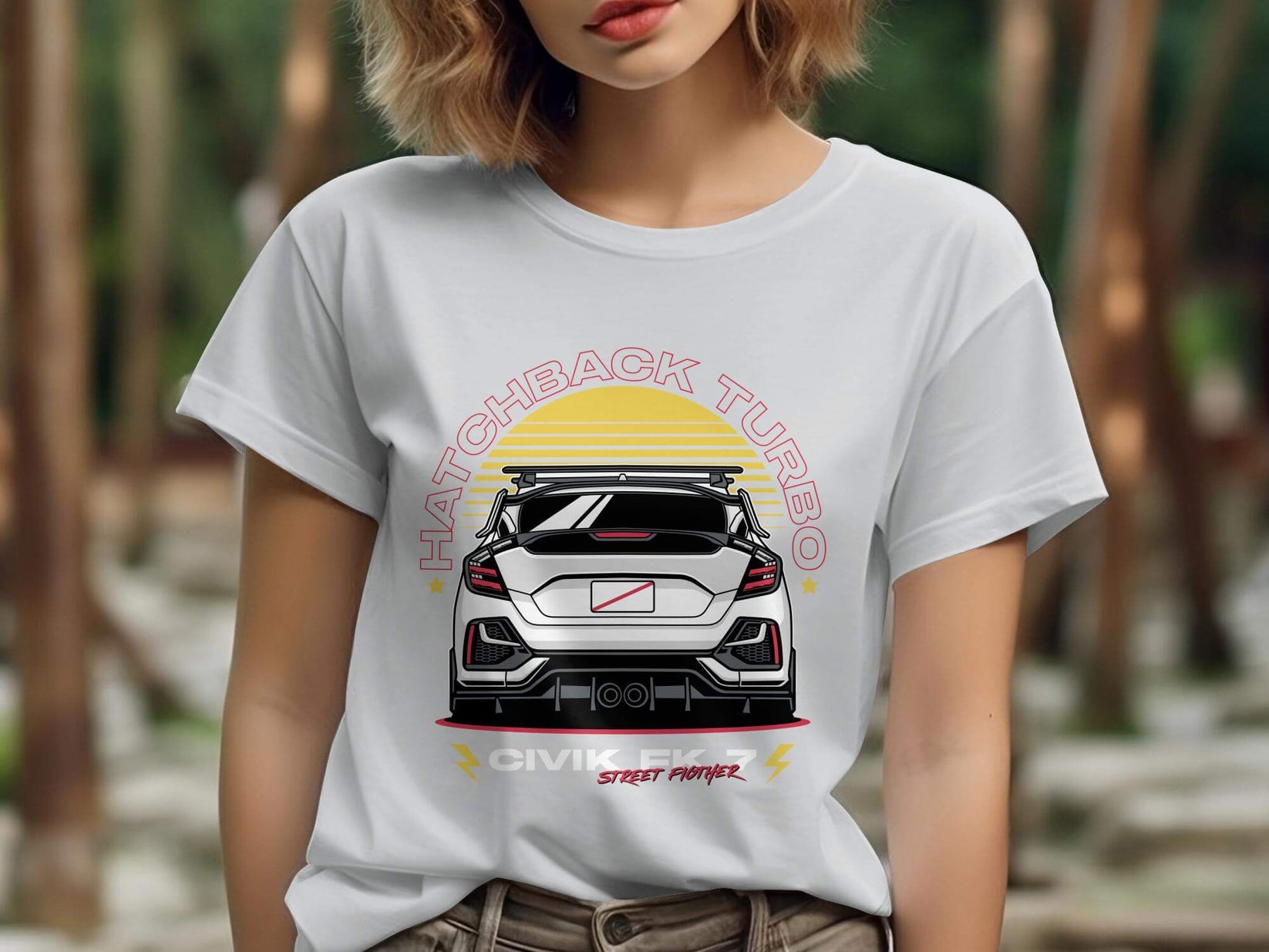 Hatchback Turbo Street Fighter Graphic Tee, Cool Car T-Shirt – kONcEPto